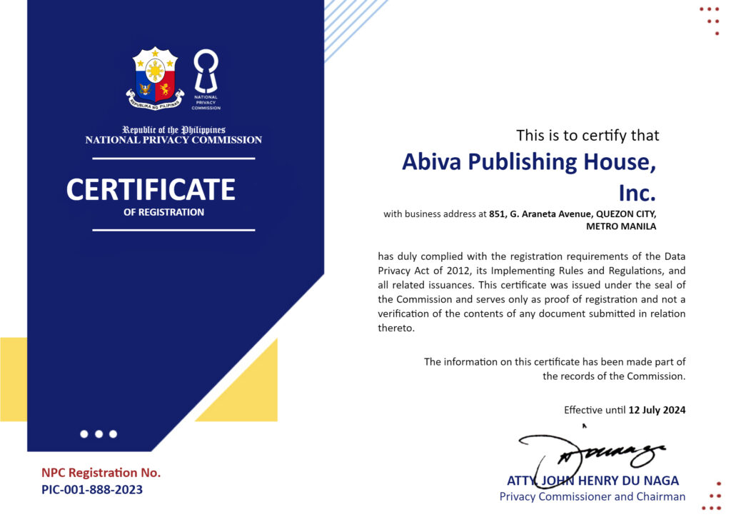 NPC Seal of Registration - Abiva Publishing House Inc.